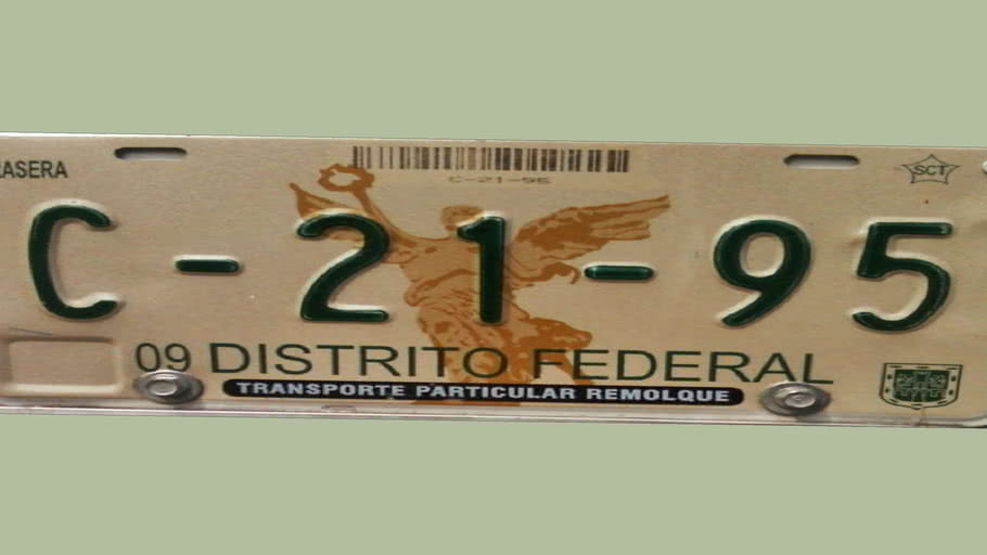 placas del distrito federal | 3D Warehouse