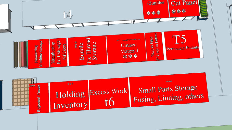 Garment Cutting Plant Layout Plan | 3D Warehouse