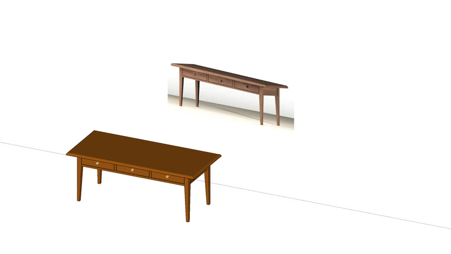 wood coffee table | 3D Warehouse