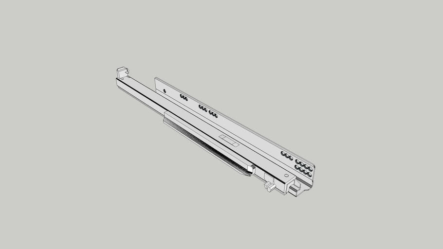 Blum Movento 550 Deep Drawer Runner | 3D Warehouse