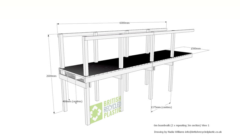 6m example boardwalk section | 3D Warehouse