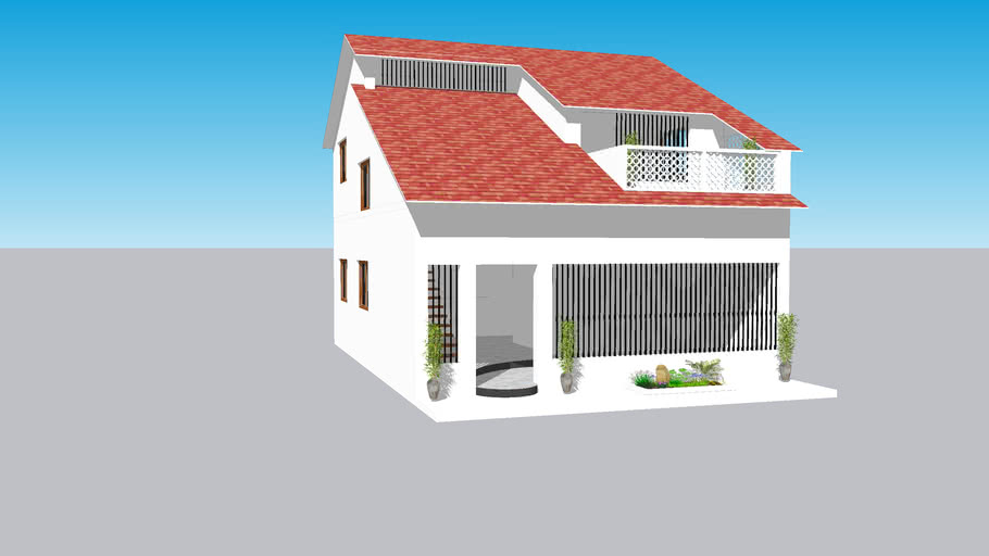 Traditional indian house with manglore roof tiles | 3D Warehouse