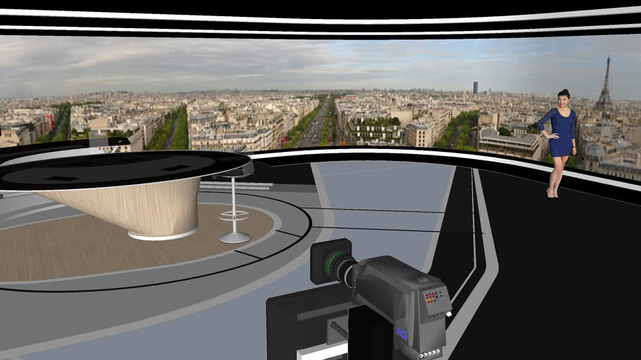 Plateau des éditions de 20H et du 13WE de TF1 | 3D Warehouse