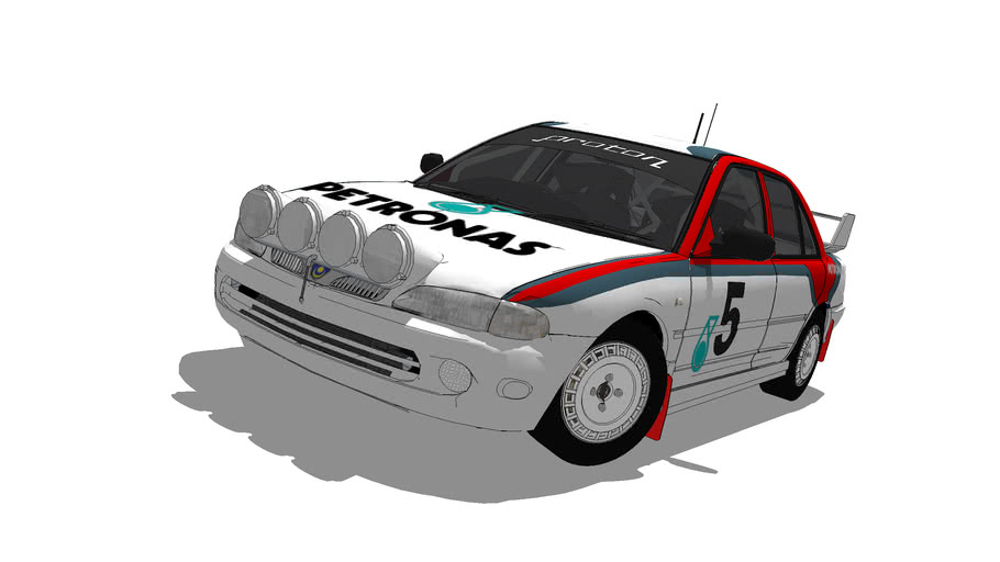 1996 Proton Wira PERT Rally Team | 3D Warehouse