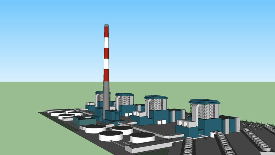 Large Fuel Oil Power Plant - 4800 MW | 3D Warehouse
