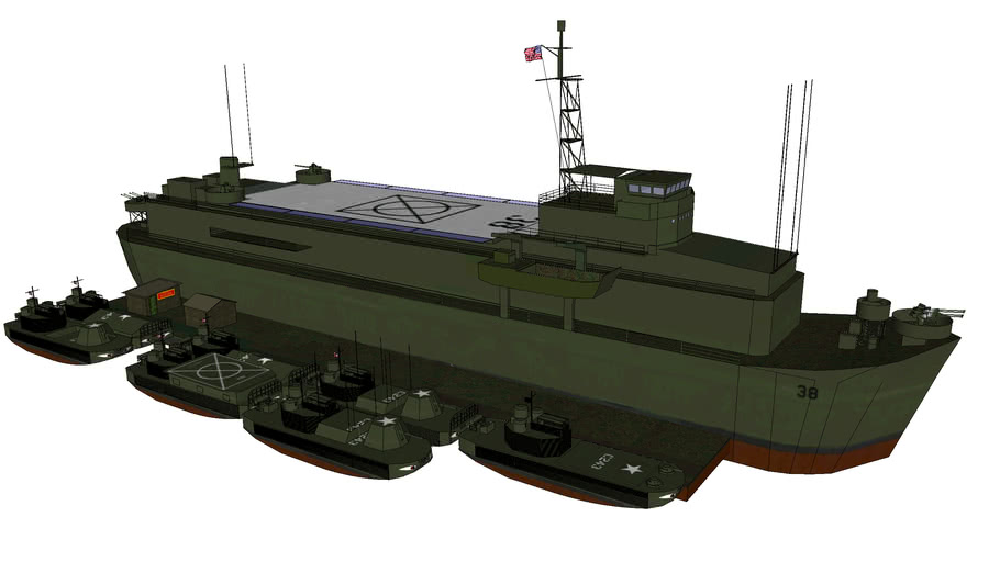 USS APB-35 Benewah_Mobile Riverene Force 'Green Flagship' | 3D Warehouse