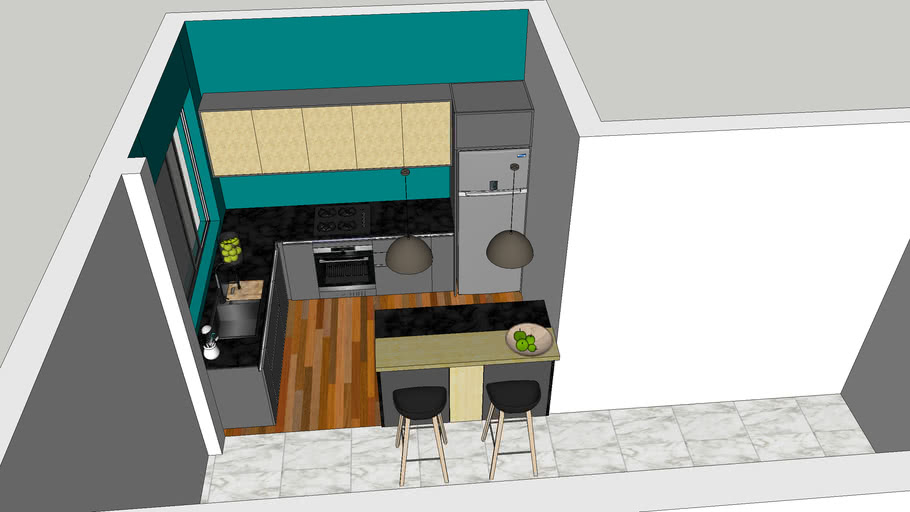 Compact Kitchen Design | 3D Warehouse