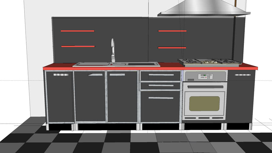 Full Small Kitchen | 3D Warehouse