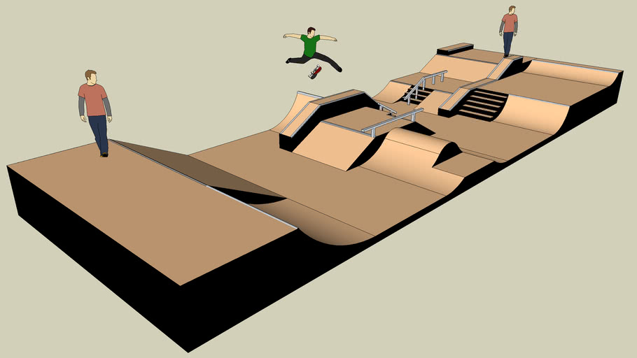 skatepark pequeño, small | 3D Warehouse