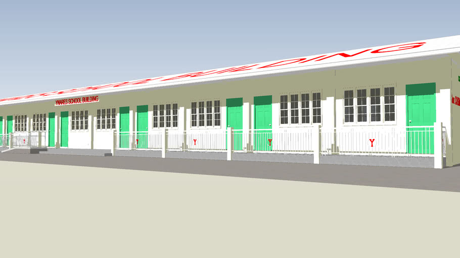 Rizal's One Storey School Building with 5 Rooms | 3D Warehouse