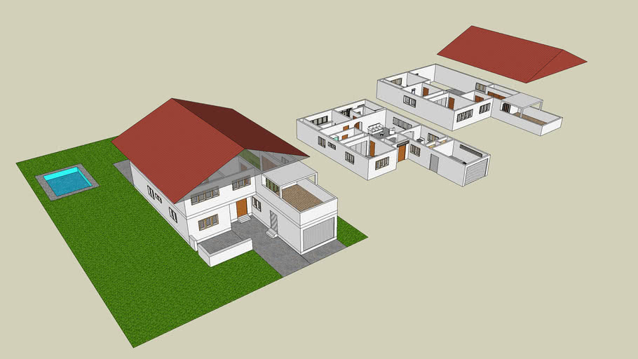 Proiect casa, House project, Romania, Bucharest | 3D Warehouse