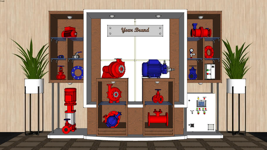 Display Rack / Cabinet Showcase For Industrial Product | 3D Warehouse
