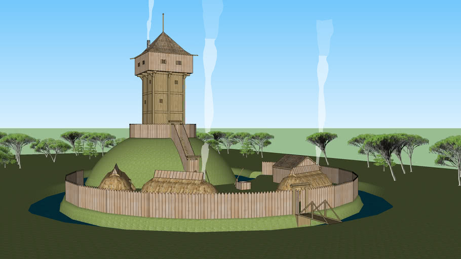 Motte-and-bailey castle | 3D Warehouse