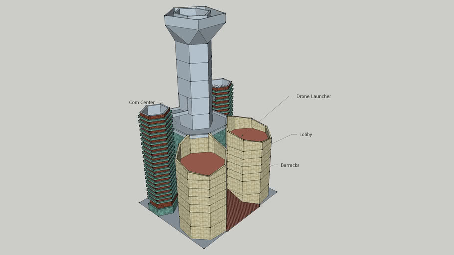 Stargate Command Alpha Base Control Tower | 3D Warehouse