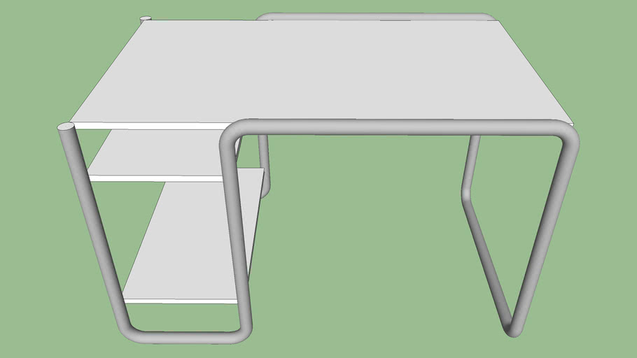 White computer table | 3D Warehouse