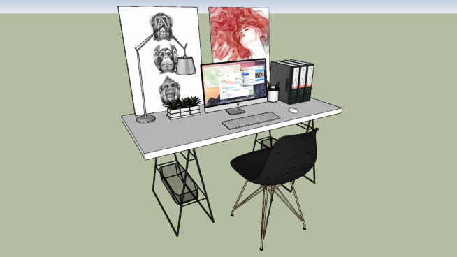 Study Table 3D Warehouse, 49% OFF | www.pinnaxis.com