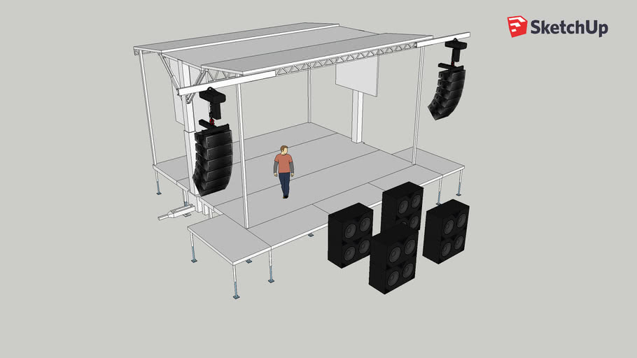 Mobile stage with sound | 3D Warehouse