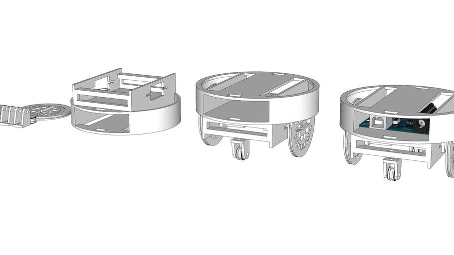 Arduino Robot Chassis (assembled) | 3D Warehouse
