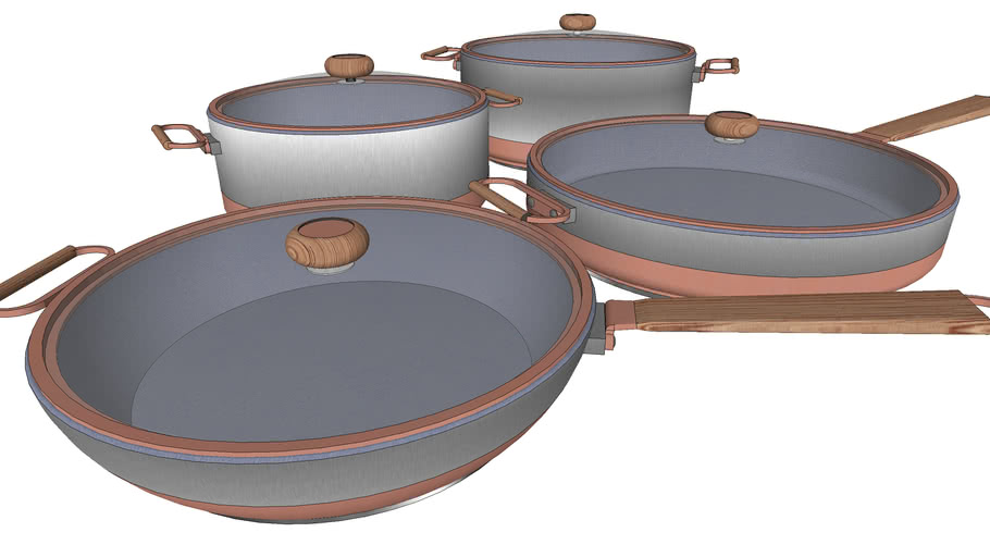 Pans - Saucepan - Frying - Saute - Highly Detailed | 3D Warehouse
