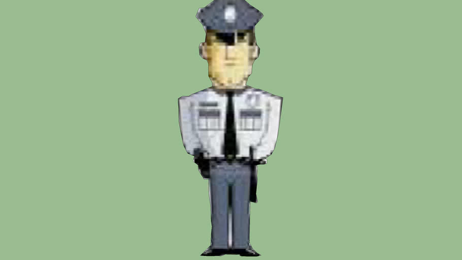 2d police cartoon | 3D Warehouse