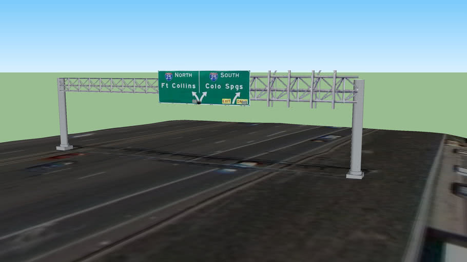 Overhead Highway Sign | 3D Warehouse