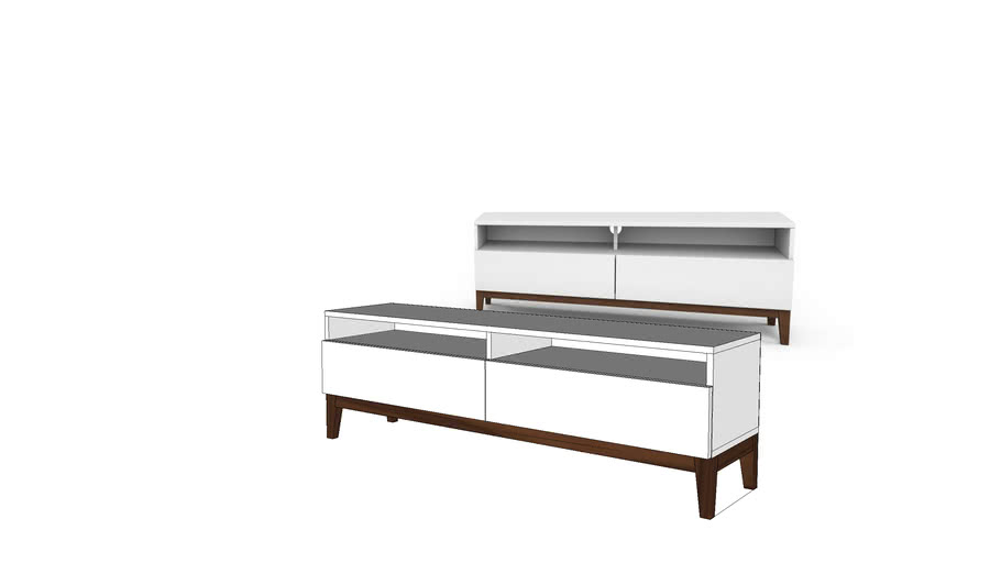 RACK 2GAVETAS KLEIN IMBUIABRANCO 160X37,5X50 etna | 3D Warehouse