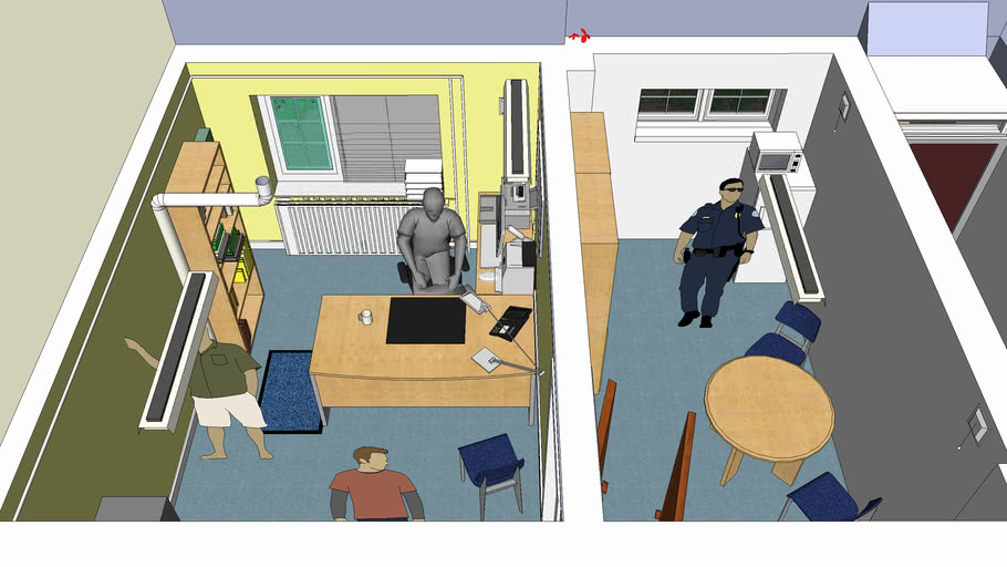 Janitors office in Langelandshus after rebuild | 3D Warehouse