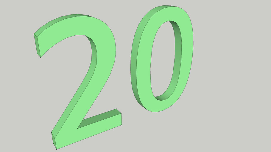 Number 20 | 3D Warehouse