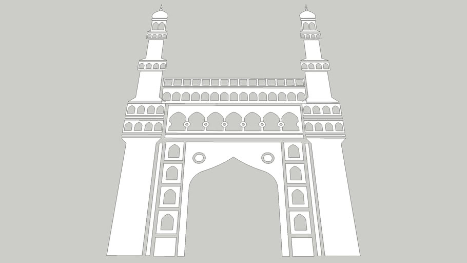 2D India Monuments-Charminar-00 | 3D Warehouse