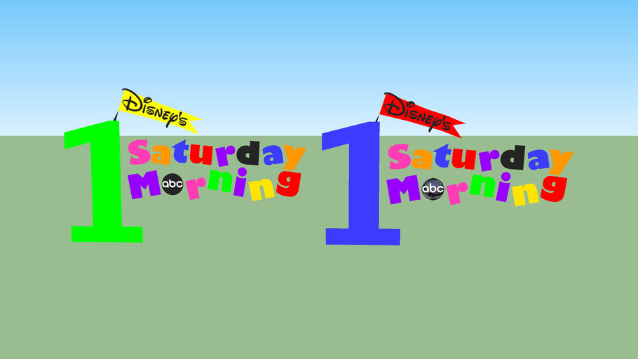 2 Disney's 1 Saturday Morning on ABC 2002 Logos | 3D Warehouse