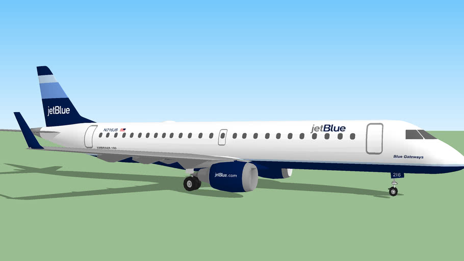 Jetblue Embraer 190 Original Tail | 3D Warehouse