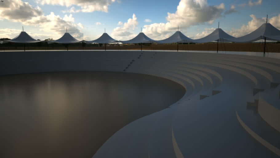 Outdoor amphitheater Consept with a tent structure | 3D Warehouse