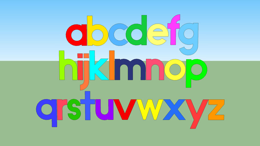 Alphabet Lowercase | 3D Warehouse