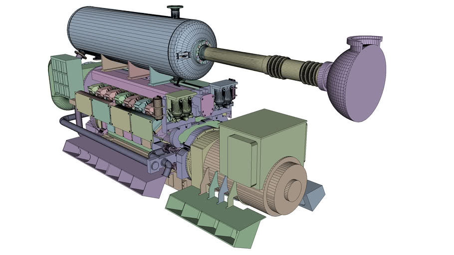 Motor MTU 16V-652-MB81 | 3D Warehouse