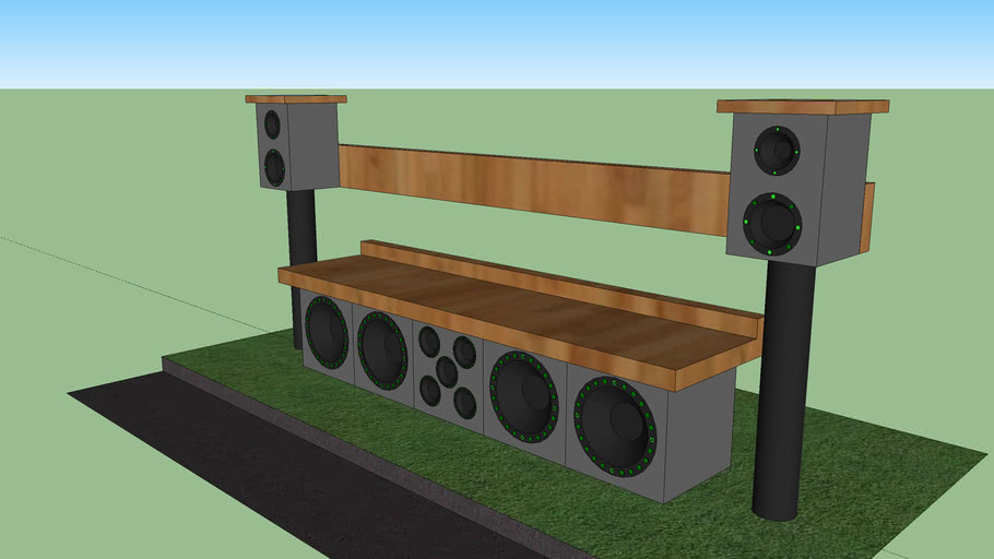 Boom Box Bench | 3D Warehouse