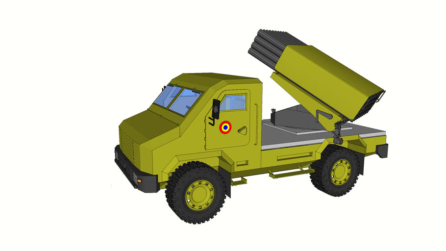 4x4 light armoured vehicle with GRAD cal. 122 mm launchers for romanian ...