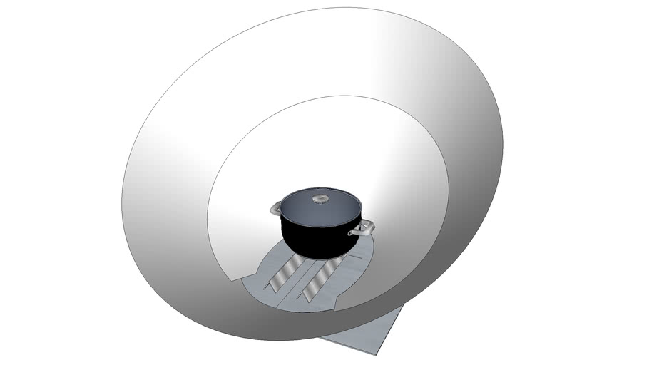 Simplified double solar cooker | 3D Warehouse