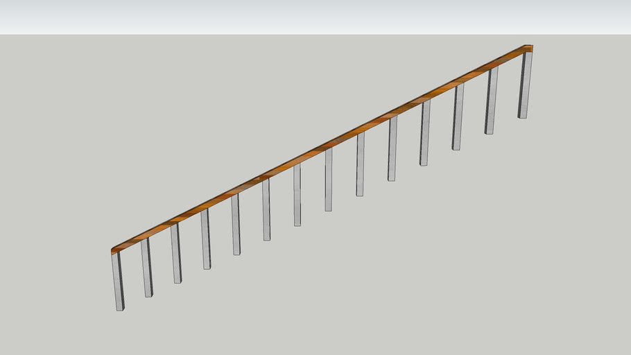 Railing Wooden (stairs) by Adam B. | 3D Warehouse