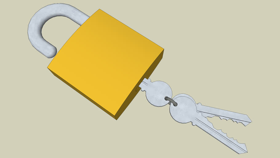 Padlock and Keys | 3D Warehouse