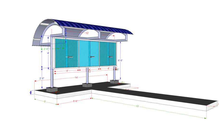 Signboard with Shelter | 3D Warehouse
