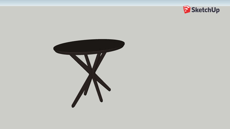 Mid Century Oval Dinning Table | 3D Warehouse