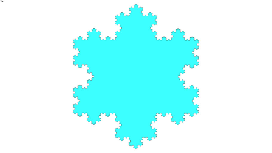 Koch snowflake fractal | 3D Warehouse