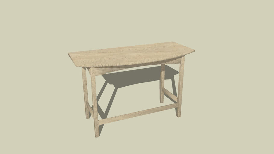 Small table with curved front | 3D Warehouse