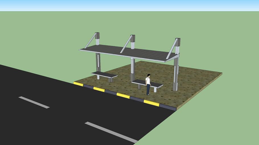 Modern Bus Stop | 3D Warehouse