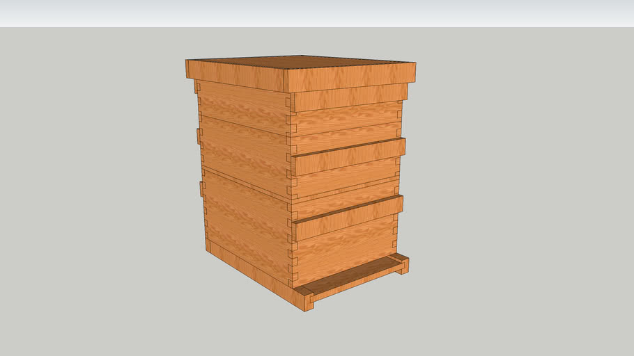 10-Frame Langstroth Beehive | 3D Warehouse