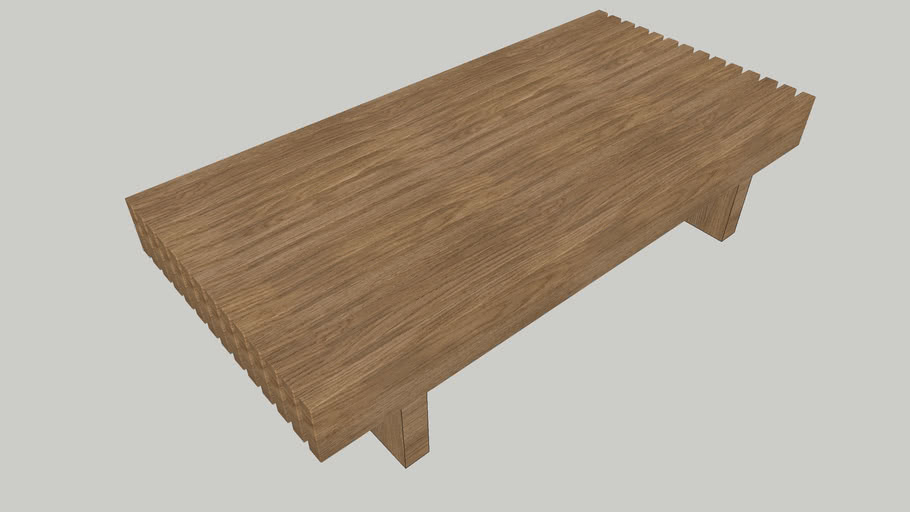 Coffee Table Solid Wood | 3D Warehouse