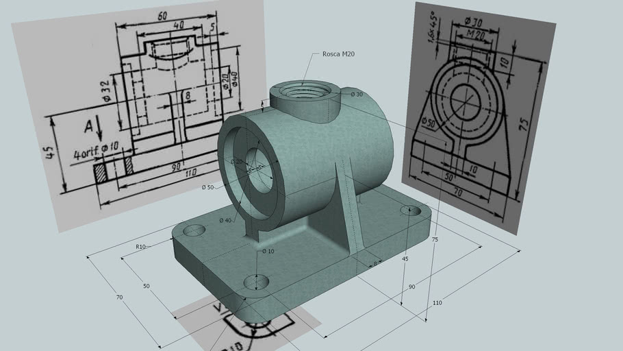 dibujo piezas | 3D Warehouse