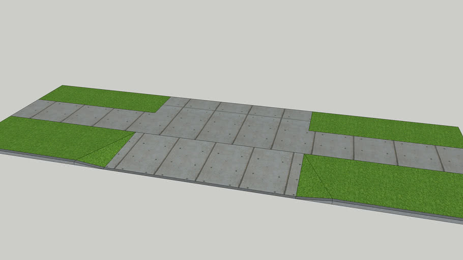 Curb - Entrance to driveway | 3D Warehouse
