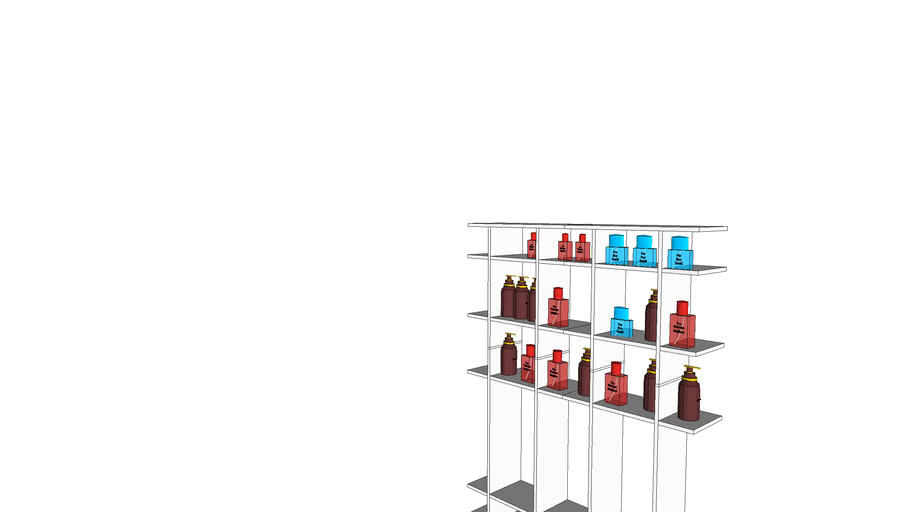 retail display with bottles | 3D Warehouse