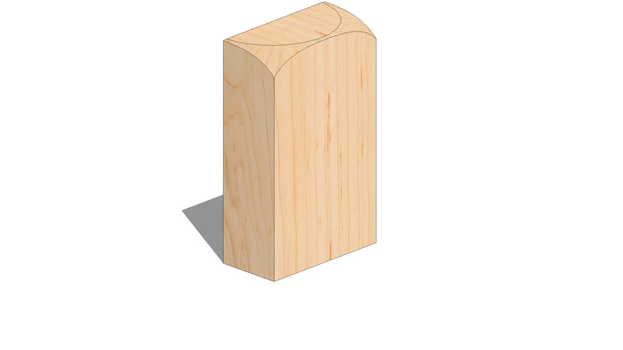 01332510-2 SERIES 250 End Block ( 3.5' x 1.69' x 5.75' ) | 3D Warehouse